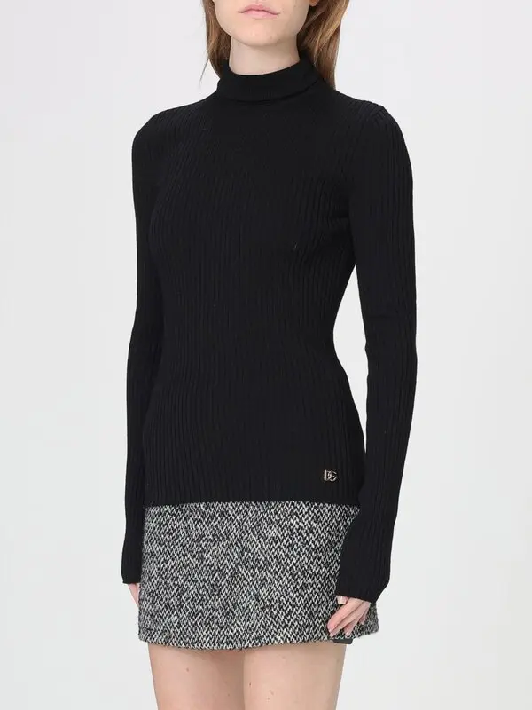 Dolce & Gabbana Ribbed Turtleneck Sweater - Black