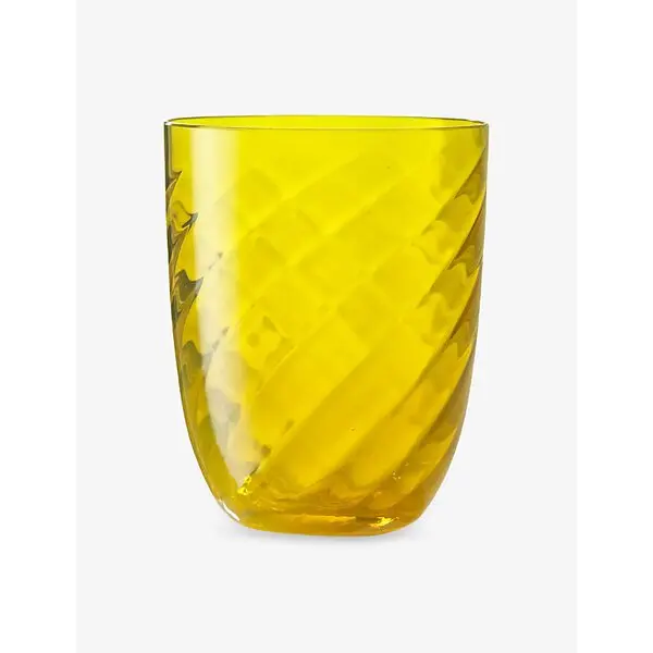 NASONMORETTI Idra Water Glass - Yellow Optic Twisted