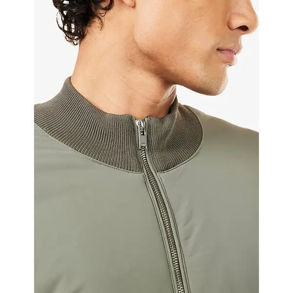 ARNE Hybrid Knitted Shell-woven Bomber Jacket - Olive