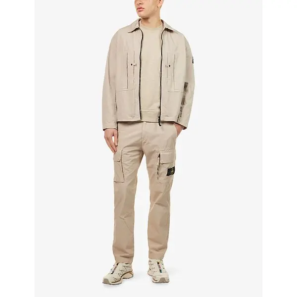 Stone Island Ripstop Zip-up Cotton Overshirt