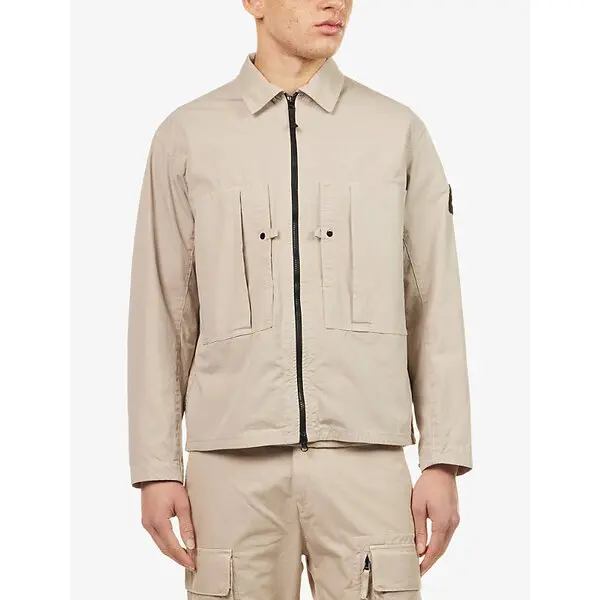 Stone Island Ripstop Zip-up Cotton Overshirt
