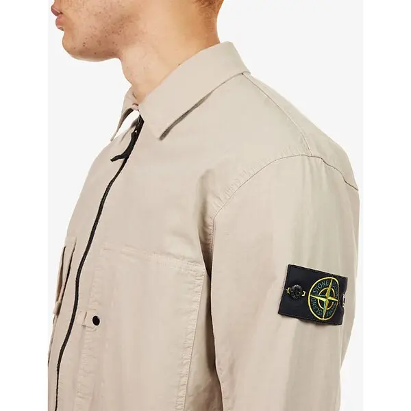 Stone Island Ripstop Zip-up Cotton Overshirt