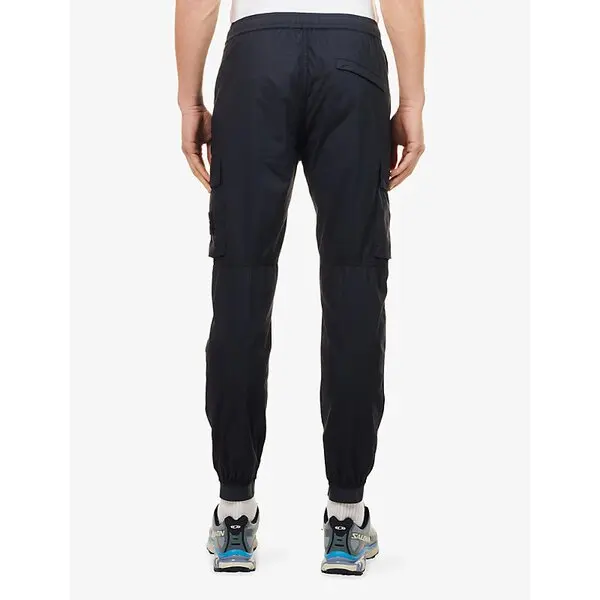Stone Island Cotton-blend Cargo Trousers - Navy Blue