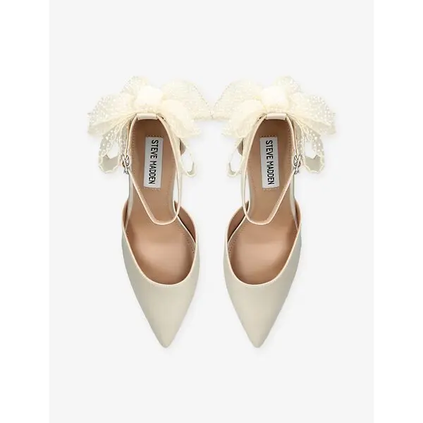 Steve Madden Fiorela Bow-embellished Satin Pumps