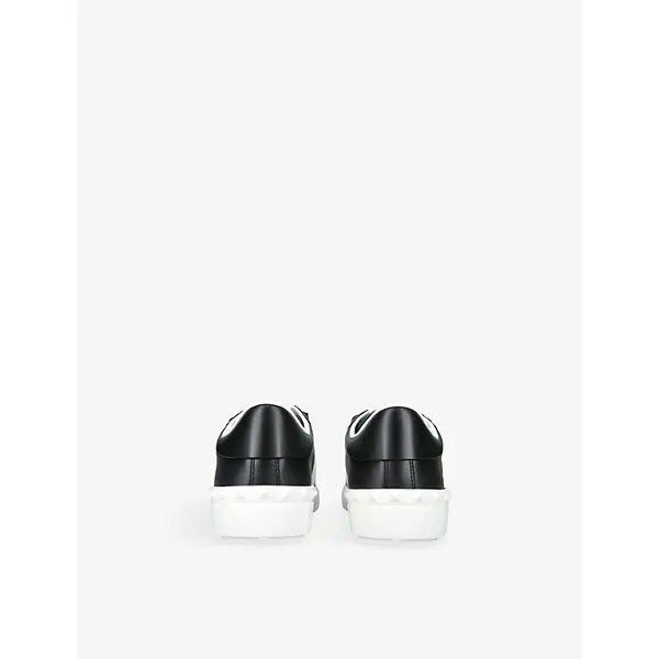 Valentino Garavani Open Leather Trainers - Blk/white