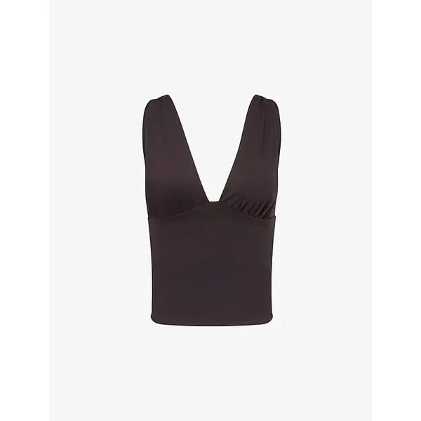 TALA 365 Ruched Deep Plunge Top
