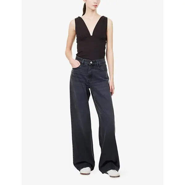 TALA 365 Ruched Deep Plunge Top