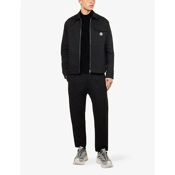 Moncler Logo-patch Zip-through Cotton Overshirt
