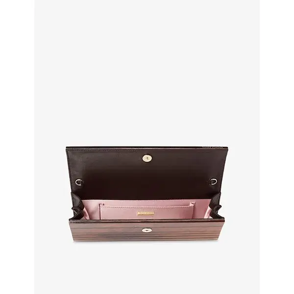 JIMMY CHOO Acrylic Clutch With Detachable Chain Strap - Toffee