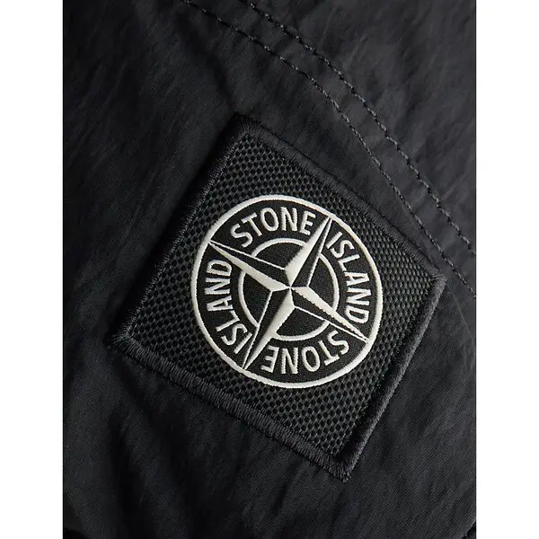 Stone Island Brand-patch Zip-pocket Tote Bag - Black