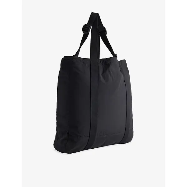 Stone Island Brand-patch Zip-pocket Tote Bag - Black