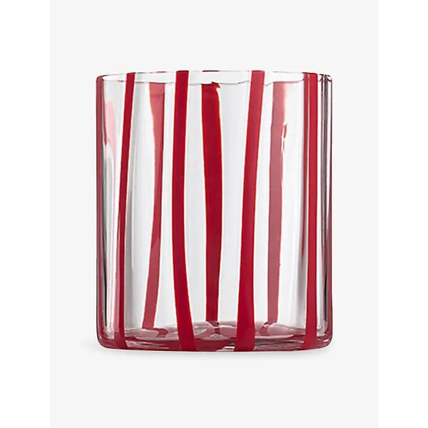 NASONMORETTI Cyrcus Glass Tumblers Set Of Two - Red