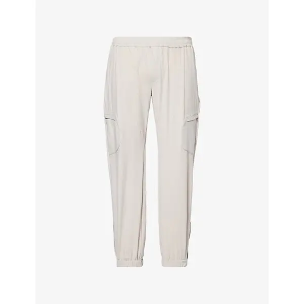 Eleventy Patch-pocket Tapered-leg Stretch-woven Trousers