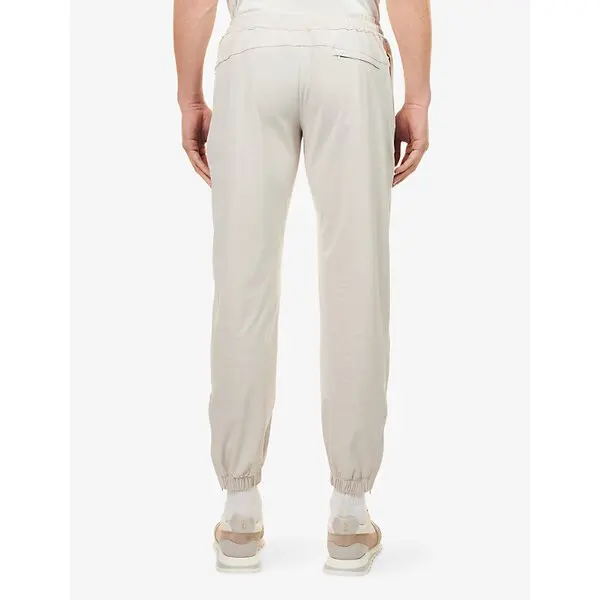 Eleventy Patch-pocket Tapered-leg Stretch-woven Trousers