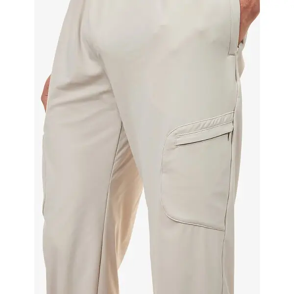Eleventy Patch-pocket Tapered-leg Stretch-woven Trousers