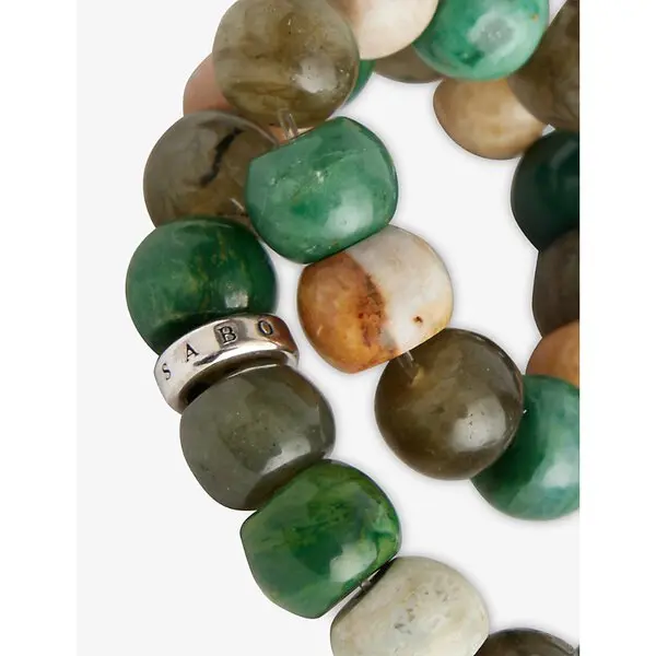 THOMAS SABO Beaded Jasper, Jade And Labradorite Bracelet