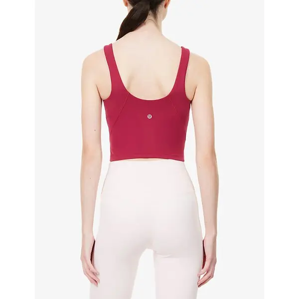 Lululemon Align V-neck Stretch-woven Top - Berry Rumble