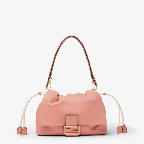 Fendi Baguette Soft Medium Nappa Leather Shoulder Bag - Pink