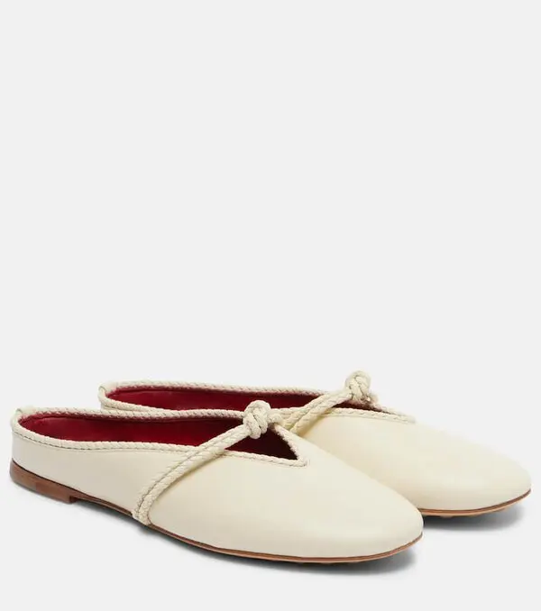 Bottega Veneta Leather Mules - White