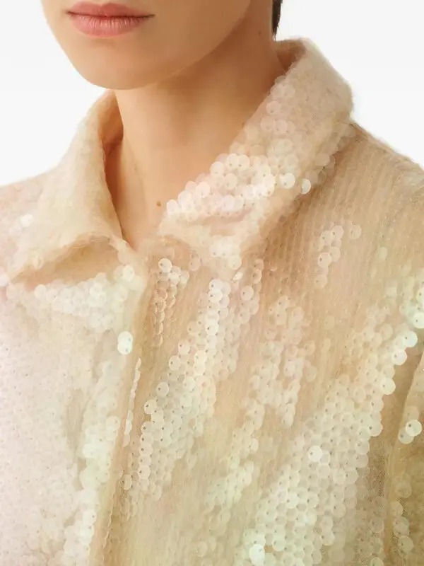 Fabiana Filippi Sequin-embellished Coat - Neutrals