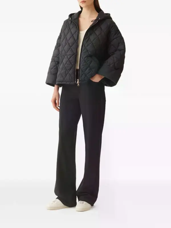 Fabiana Filippi Quilted Hooded Jacket - Black