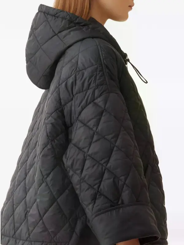 Fabiana Filippi Quilted Hooded Jacket - Black
