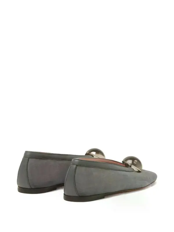 Fabiana Filippi Cabochon Ballet Flats - Grey