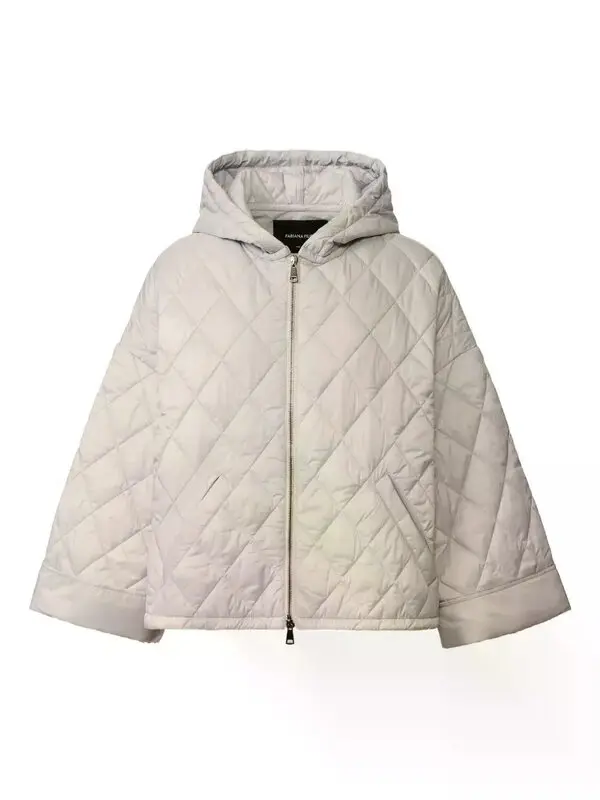 Fabiana Filippi Quilted Hooded Jacket - Grey