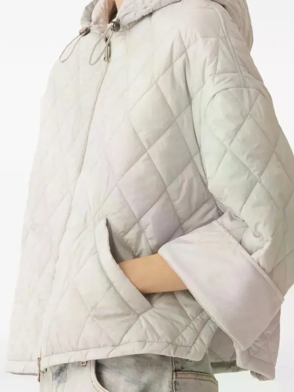 Fabiana Filippi Quilted Hooded Jacket - Grey