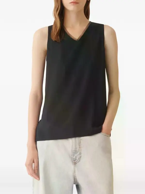 Fabiana Filippi Sleeveless V-neck Top