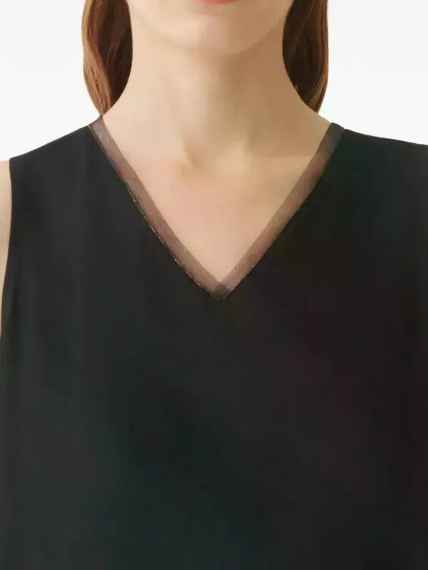Fabiana Filippi Sleeveless V-neck Top