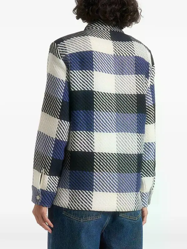 Manière De Voir Rune Check Overshirt - Blue