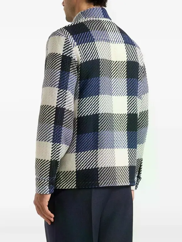Manière De Voir Rune Check Overshirt - Blue