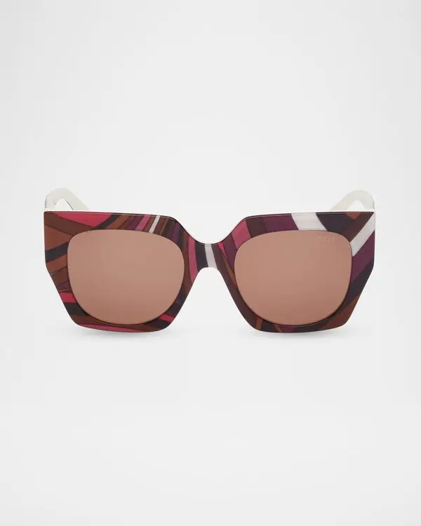 Emilio Pucci 52mm Butterfly Sunglasses - Animal / B