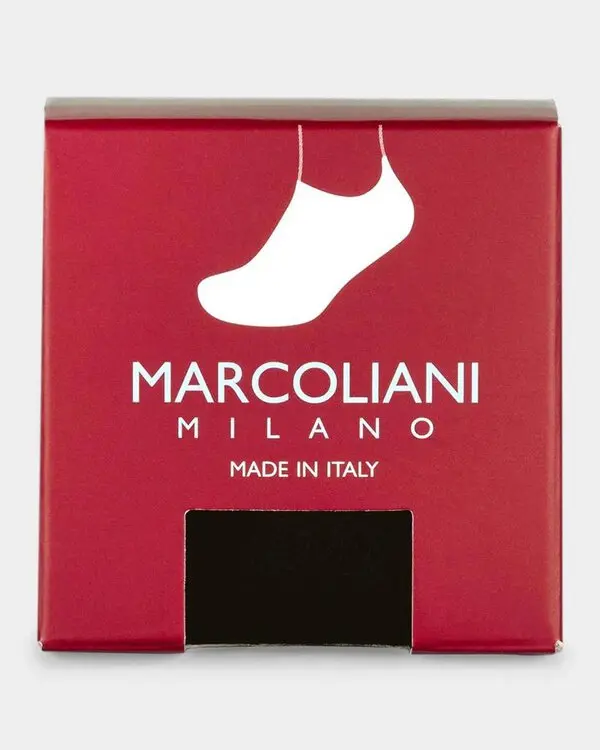 Marcoliani Cotton Solid Invisible Socks - Black