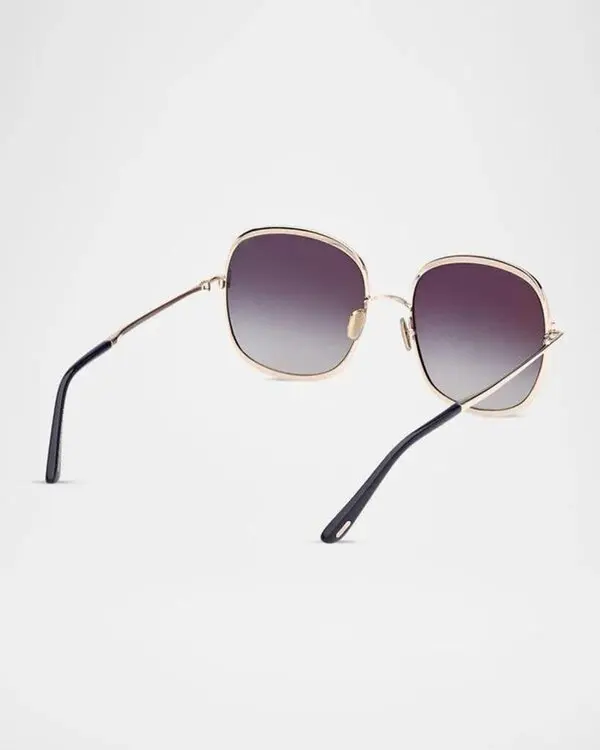 TOM FORD 57mm Round Sunglasses