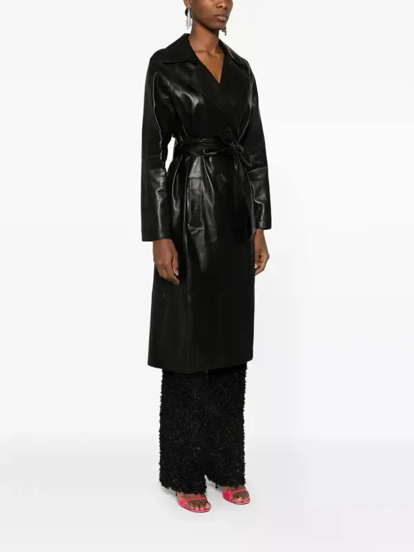 ARMA Belted Lamb Leather Coat