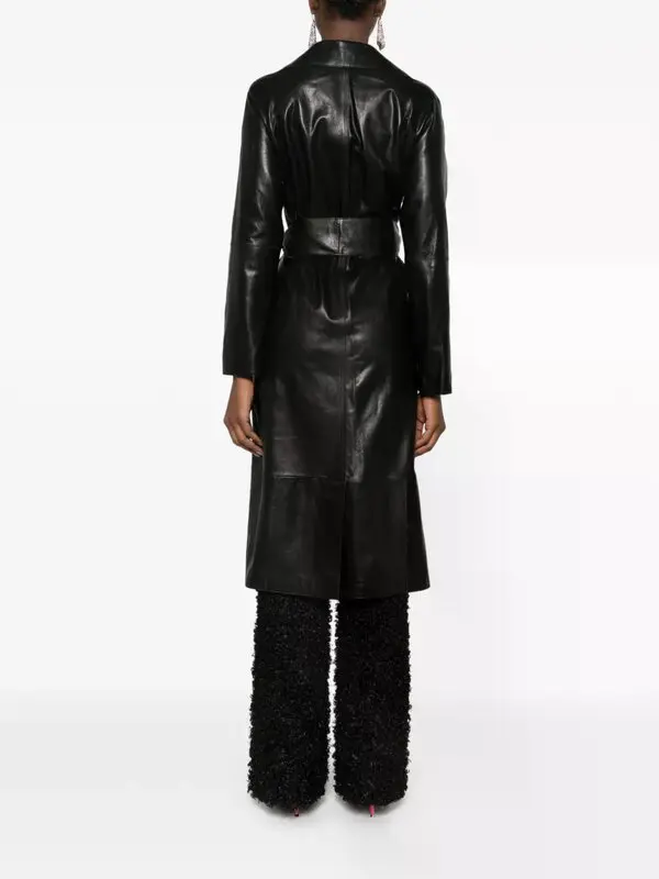 ARMA Belted Lamb Leather Coat