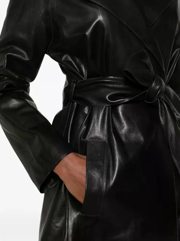 ARMA Belted Lamb Leather Coat