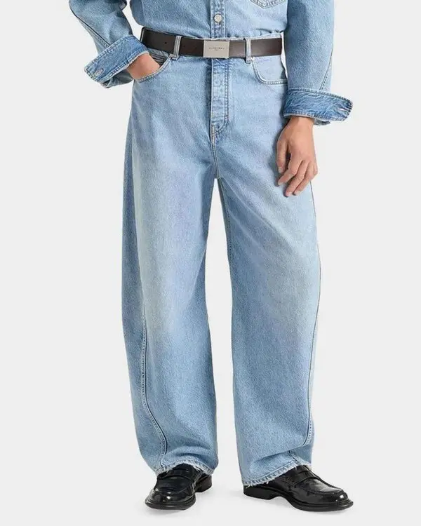 Givenchy Stone-washed Barrel-leg Jeans - 452-light