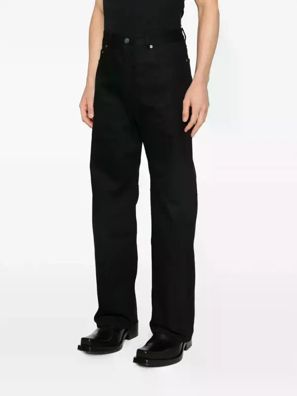 Balenciaga Curved-knee Jeans In Cotton - Black