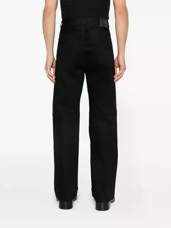 Balenciaga Curved-knee Jeans In Cotton - Black