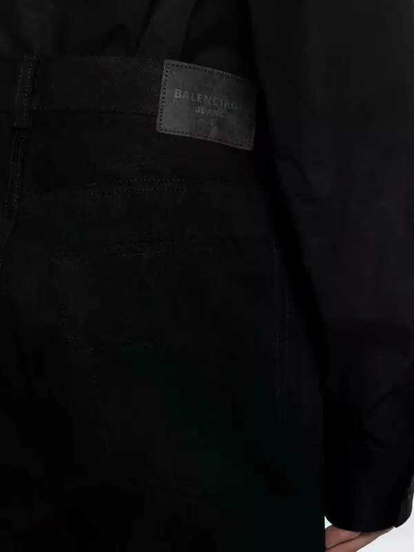 Balenciaga Curved-knee Jeans In Cotton - Black