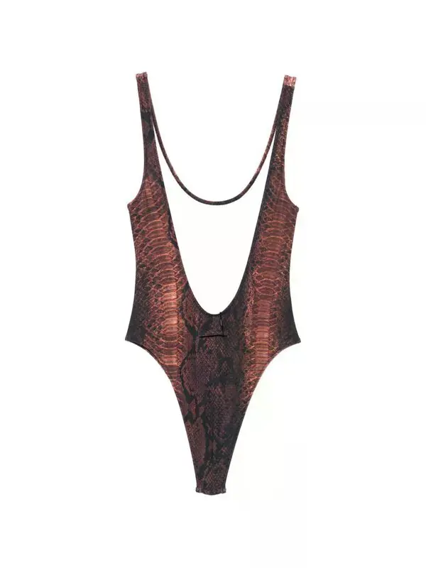 JEAN PAUL GAULTIER Printed Swimsuit - Brown