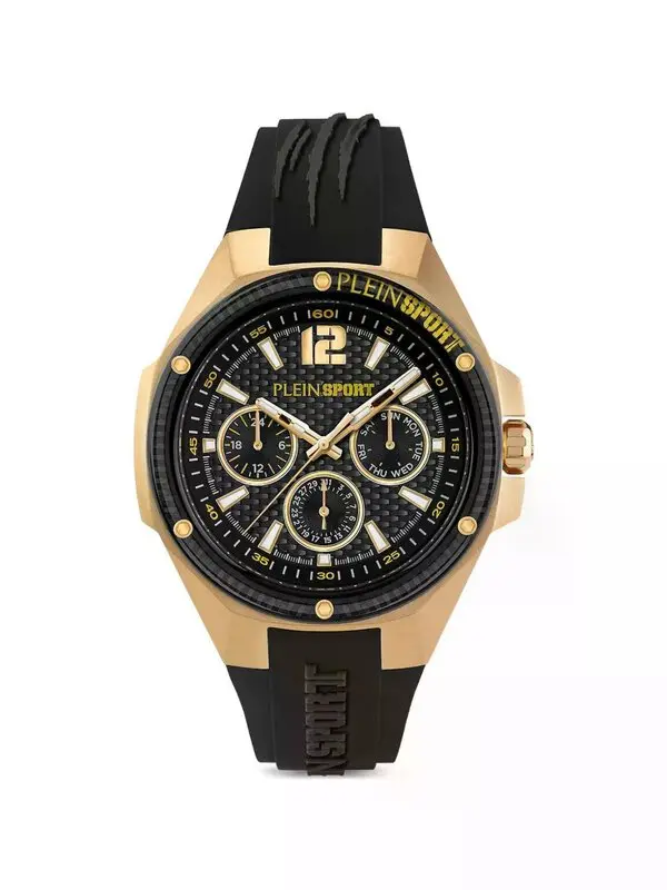 PLEIN SPORT Gold Tone Chronograph Watch - Black