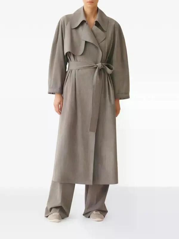 Fabiana Filippi Belted Collar Trench Coat