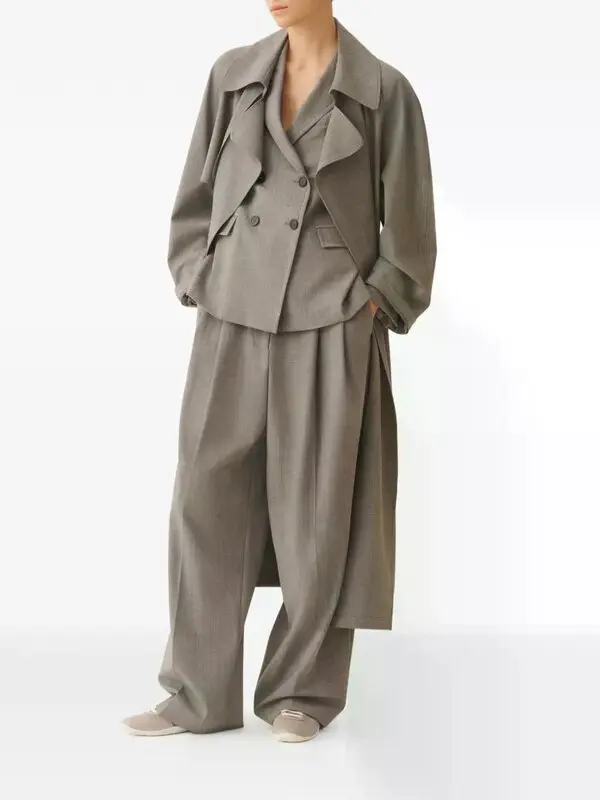 Fabiana Filippi Belted Collar Trench Coat