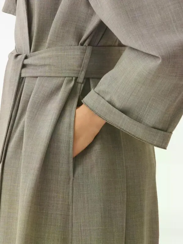 Fabiana Filippi Belted Collar Trench Coat