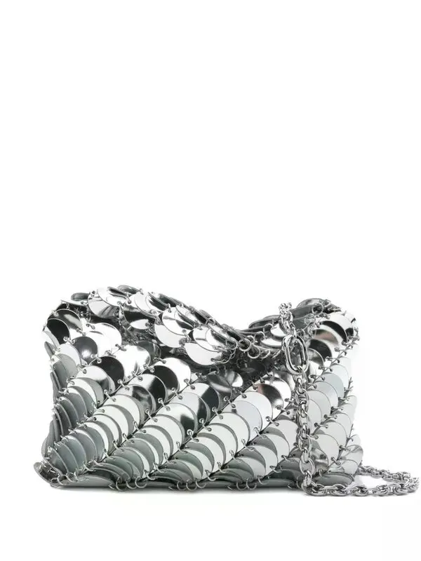 Rabanne Disc-detail Chain Shoulder Bag - Grey