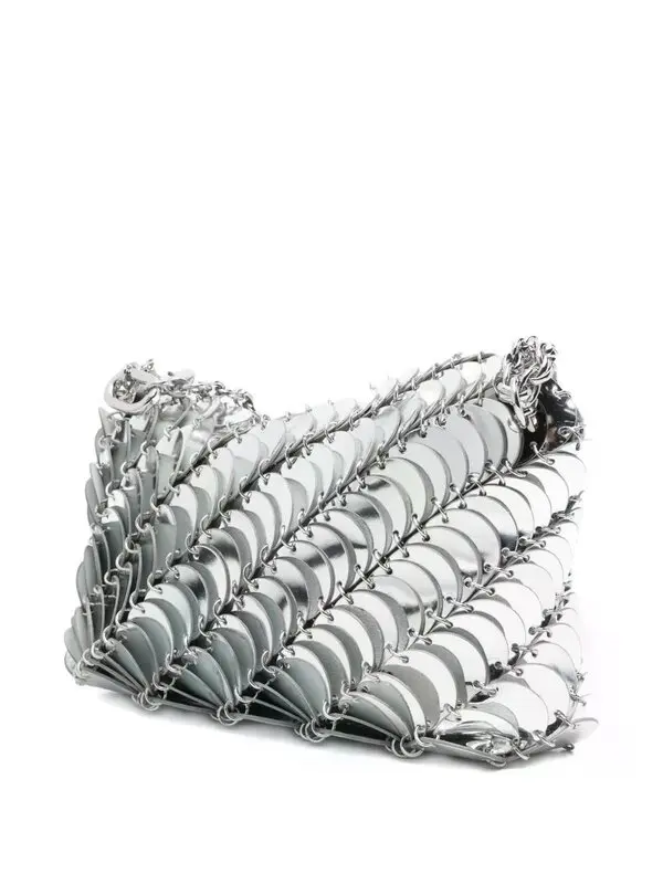 Rabanne Disc-detail Chain Shoulder Bag - Grey